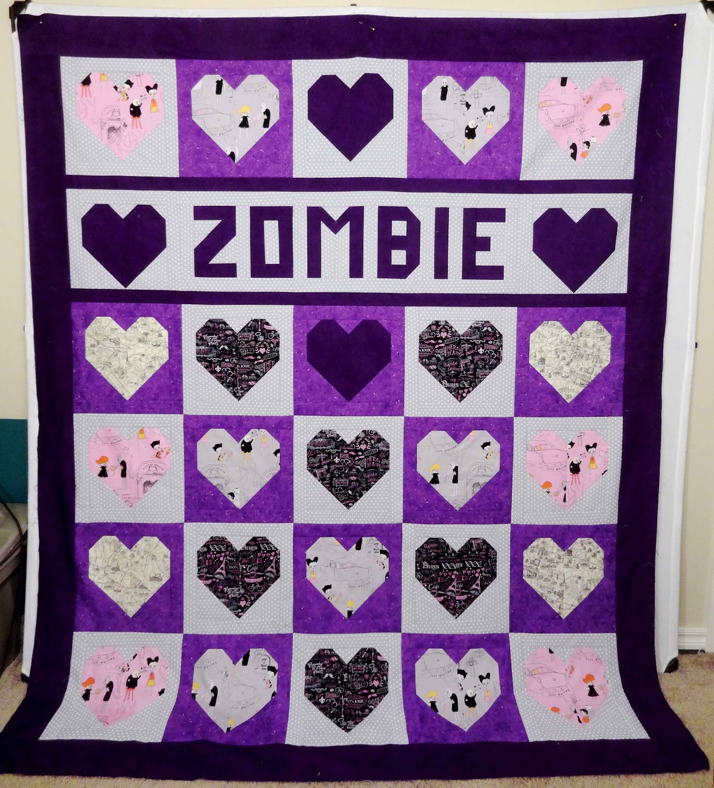 Life In Pieces: Weekend Stitching: Zombies in Paris Ready for Next Step