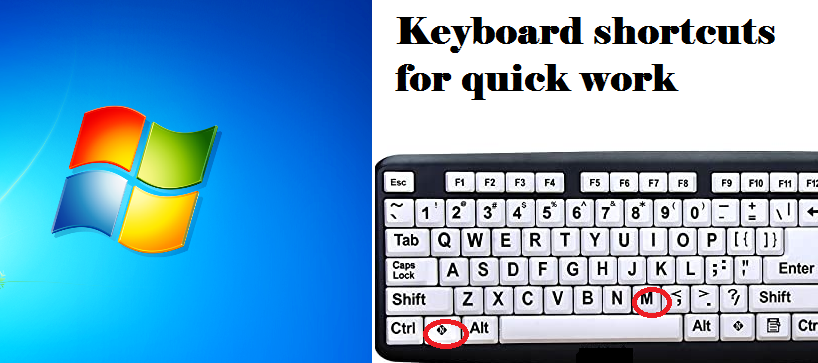 Most useful keyboard shortcuts windows 7 for fast working.