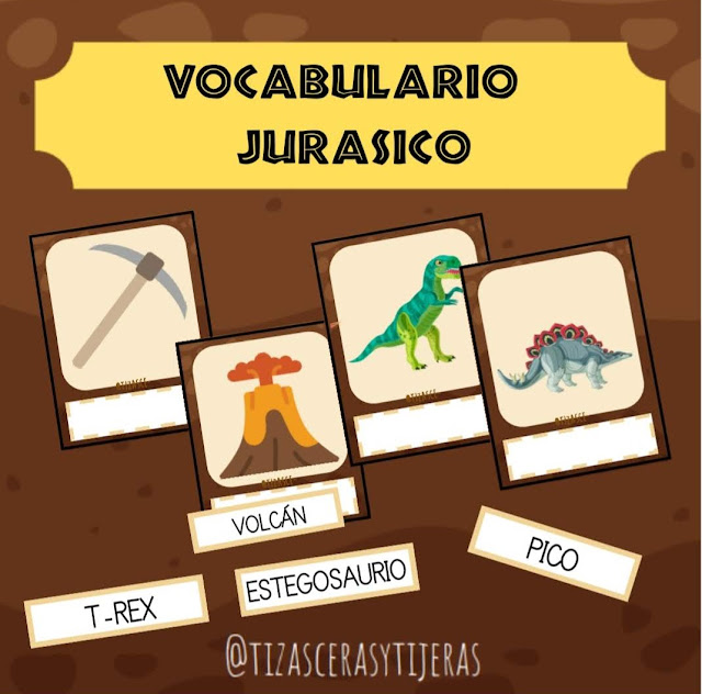 Vocabulario de los dinosaurios.