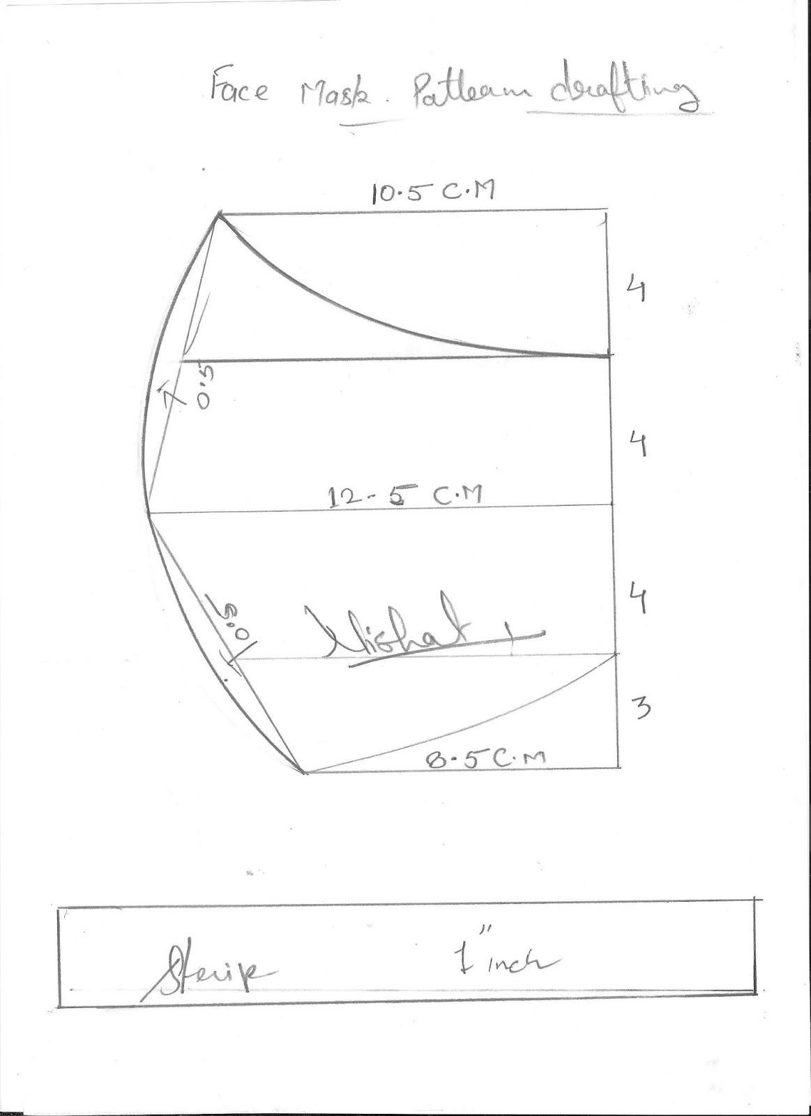 Face Mask Pattern Draft