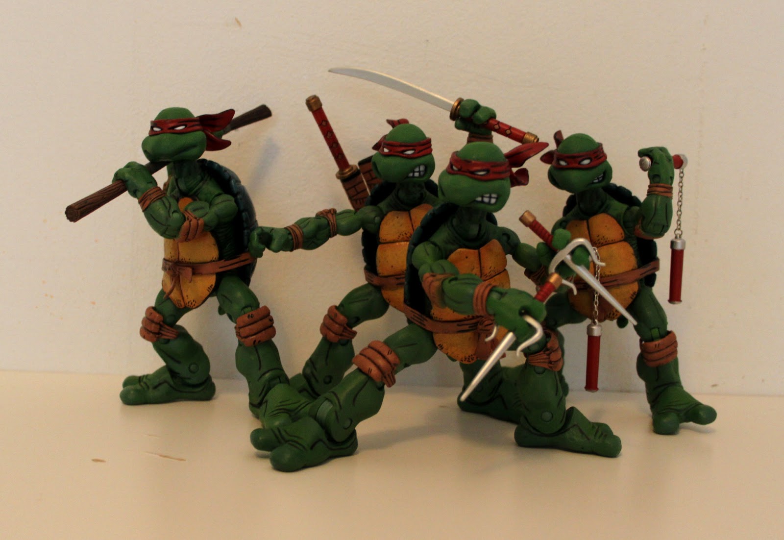 squer's TMNT Collection: 2008 ALL FOUR INFAMOUS NECA BOOTLEG FIGURES