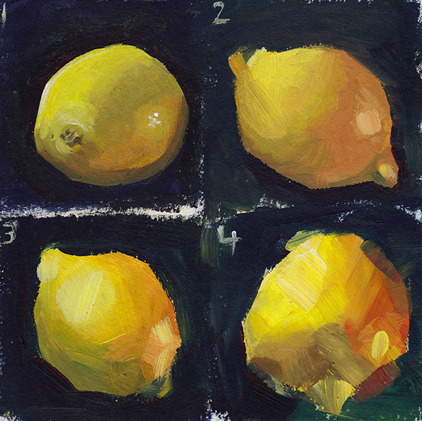 JM Needham Art Daily Painting: Loose Lemon