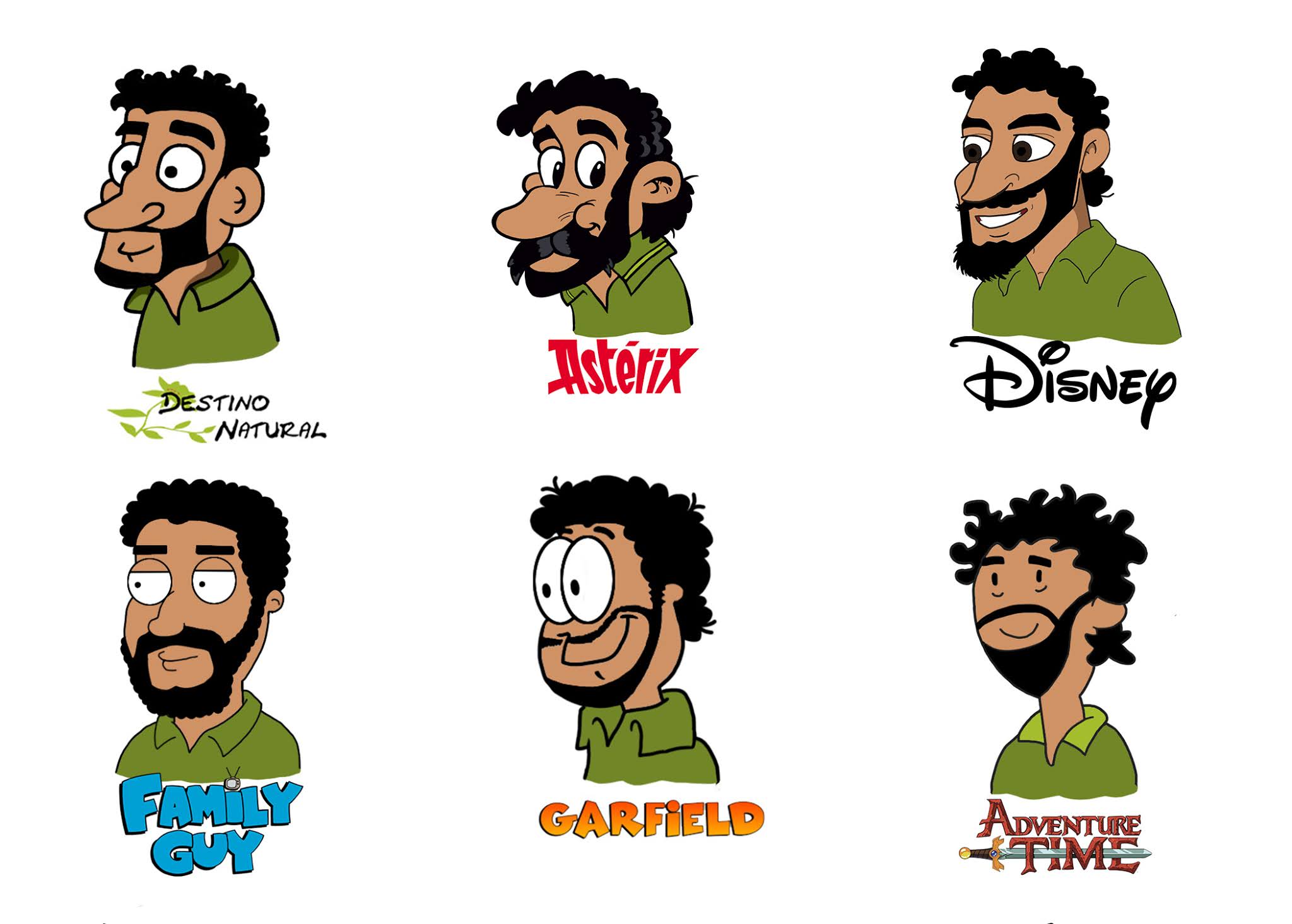 Destino Natural: Auto Caricaturas en 12 estilos