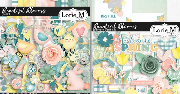 LorieM Designs: Beautiful Blooms Bundle 40% OFF + Special Freebie