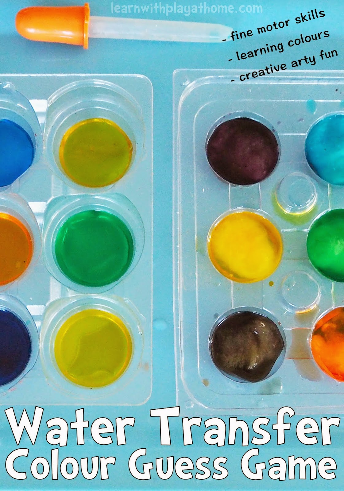 Learn with Play at Home: Water Transfer Colour Guess Game. Fine motor ...