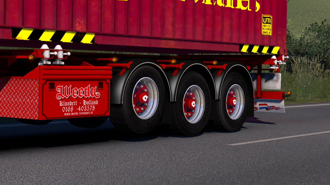 Weeda D-Tec Container Trailer Owenable - Euro Truck Simulator 2 Mod World