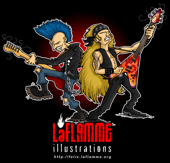 KABERNART: ROCKTOONS, DIBUJOS ROCKEROS