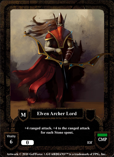 Guardians CCG: C.J. Burke's .sig card #115: Elven Archer Lord