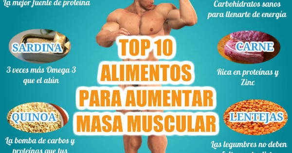 Los 10 mejores alimentos para ganar masa muscular [Infografía] | Músculos Max