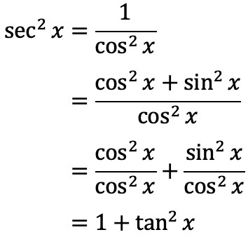 sec2 x = 1 + tan2 x - Mas Dayat