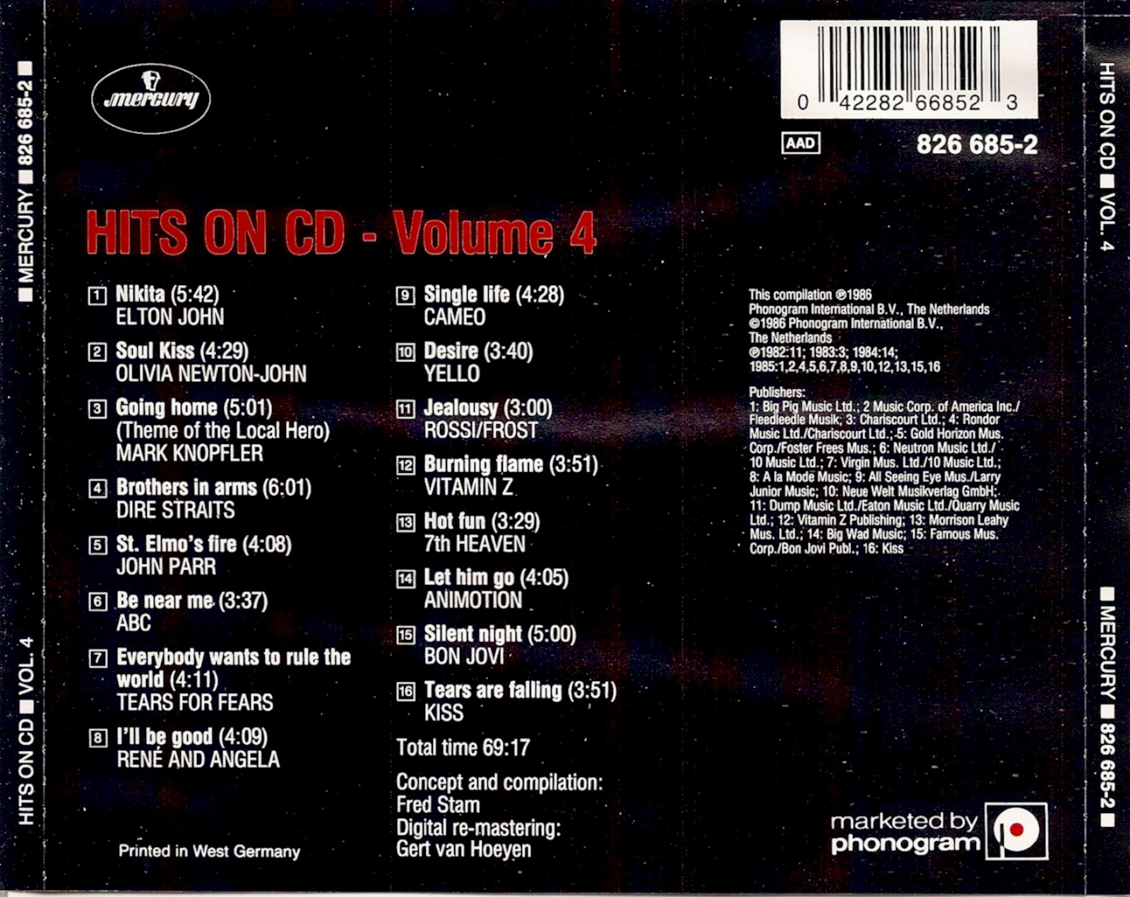 The First Pressing CD Collection: Various Artists - Hits on CD, Volume 4
