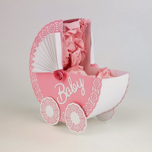 Crafty Diva Cards: Celtic Dream Circles Baby Pram Gift Box
