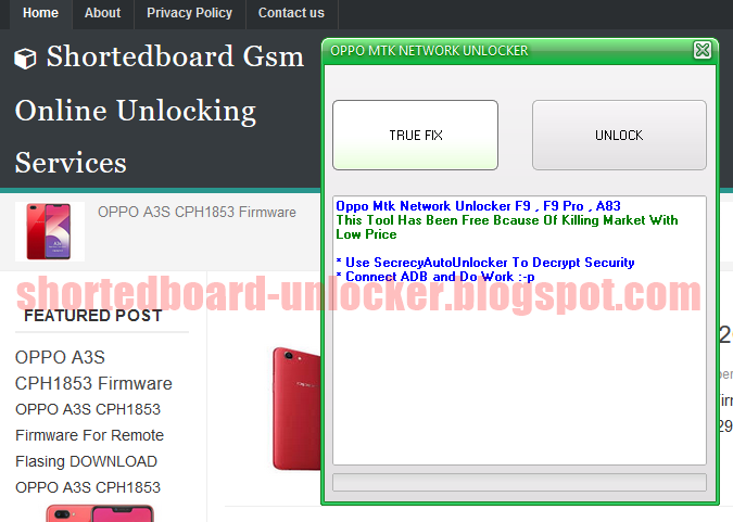 OPPO MTK Network Unlocker - Trusted Online Unlocking Services