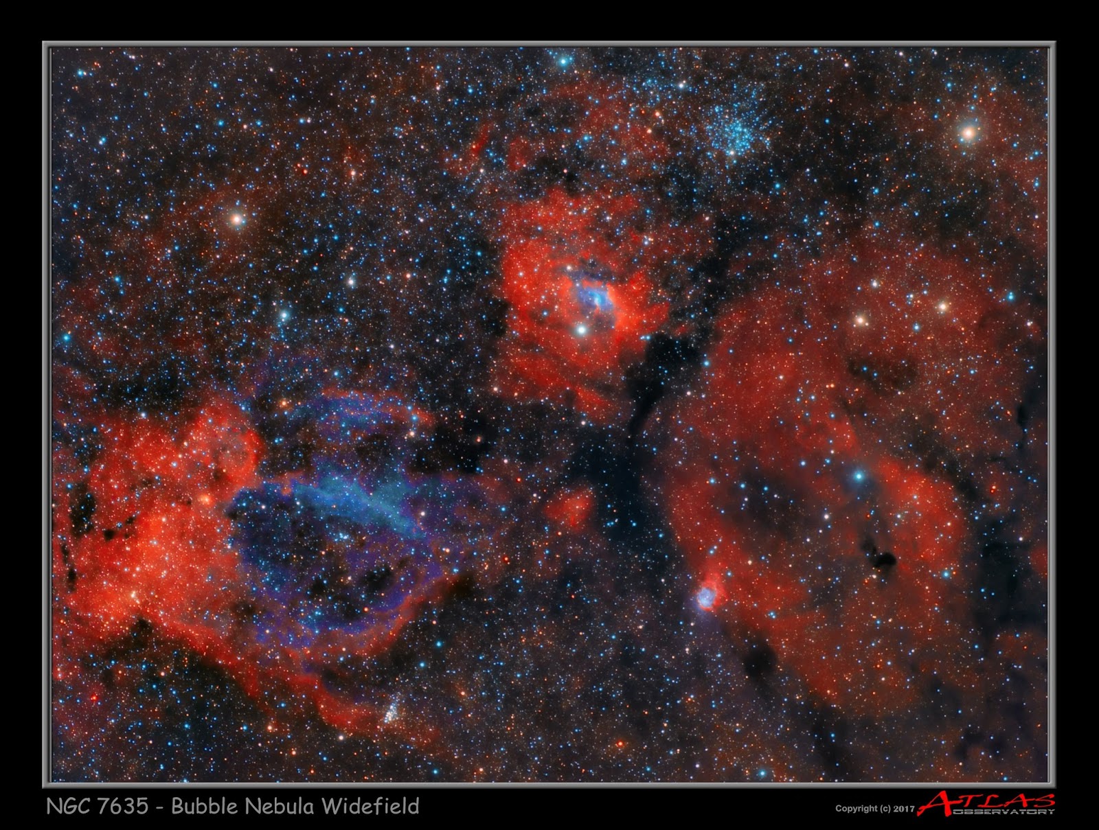 ATLAS OBSERVATORY : NGC 7635 - Bubble Nebula Widefield