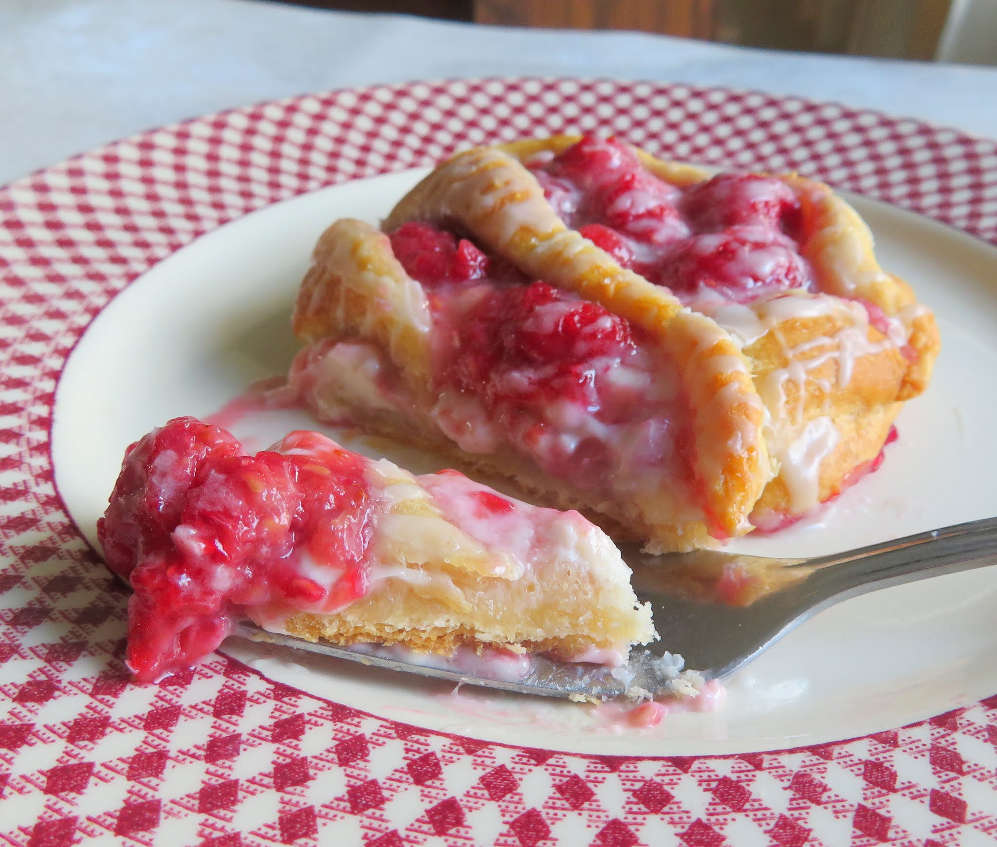 Raspberry Candy Cane Danish | The English Kitchen