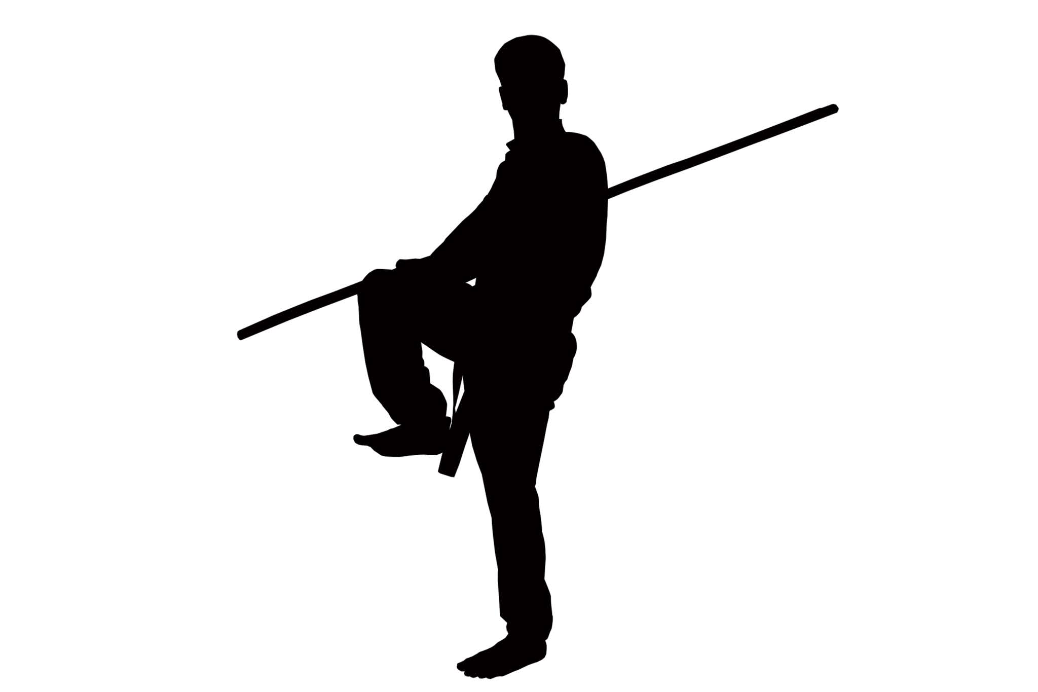 Panchabootha International Martial Arts Academy: Silambam Clipart , vector