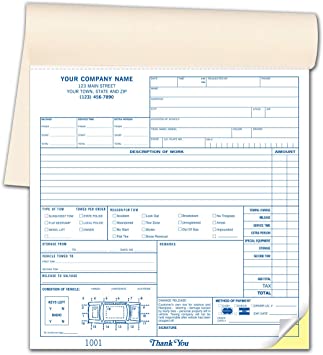 Tow Truck Receipt Book - Invoice Template
