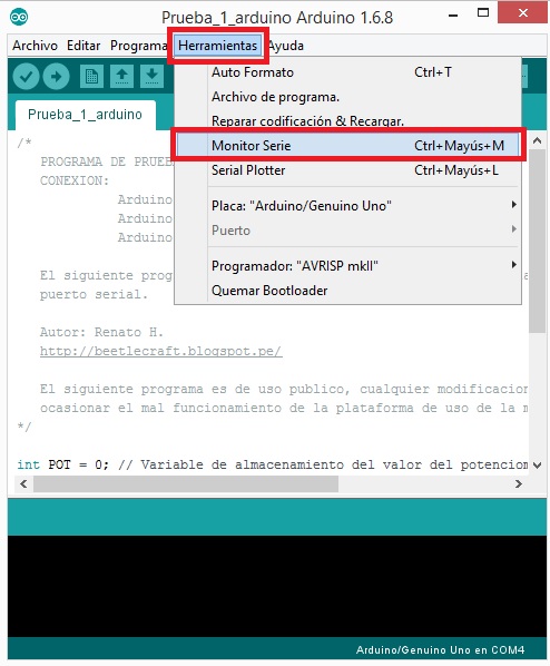 BeetleCraft: Tutorial - Comunicación serial (Primera parte)