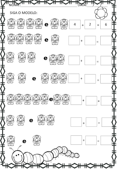 Matemática- cálculos simples- alfabetização