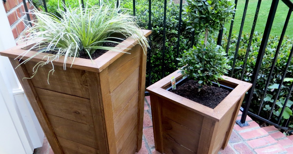 Decorative wooden planter boxes