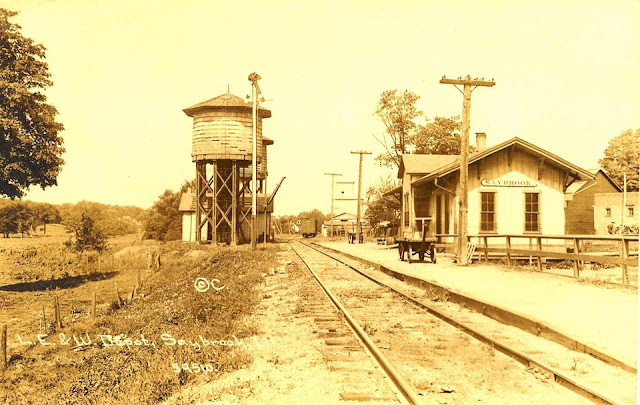 Towns and Nature: Saybrook, IL: NS/NKP(LE&W) Depot and Water Towers