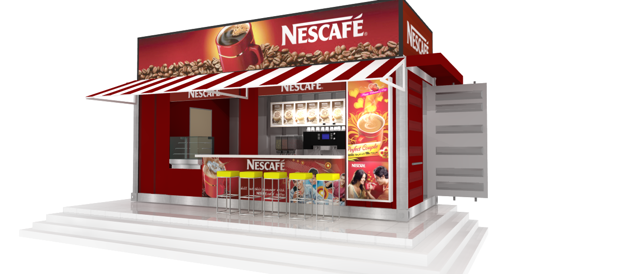 Desain booth Nescafe - HOKIBOOTH