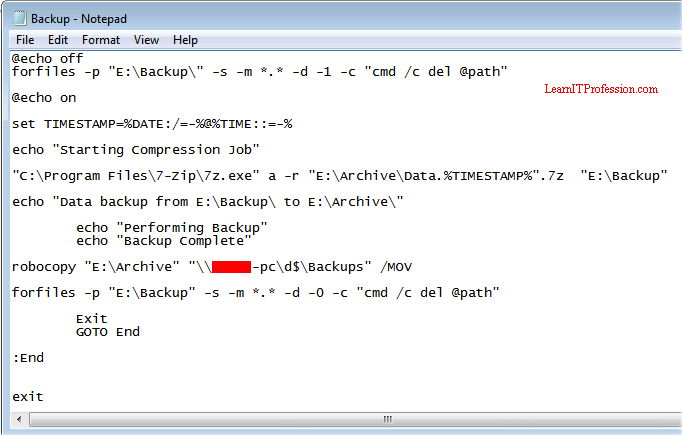 How to Create a Backup Script in Windows