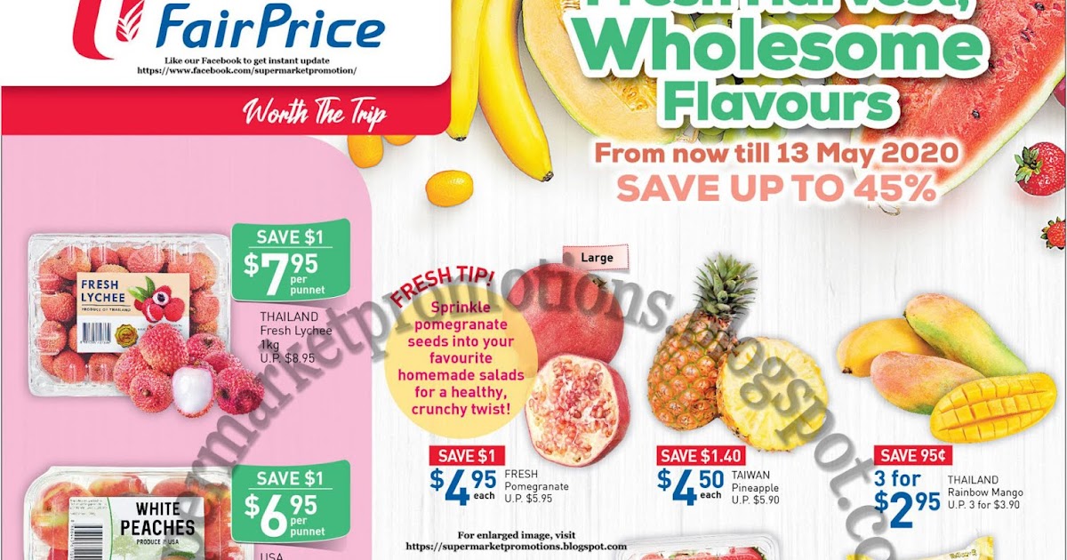 NTUC FairPrice Fruits Promotion 08 - 13 May 2020 ~ Supermarket Promotions