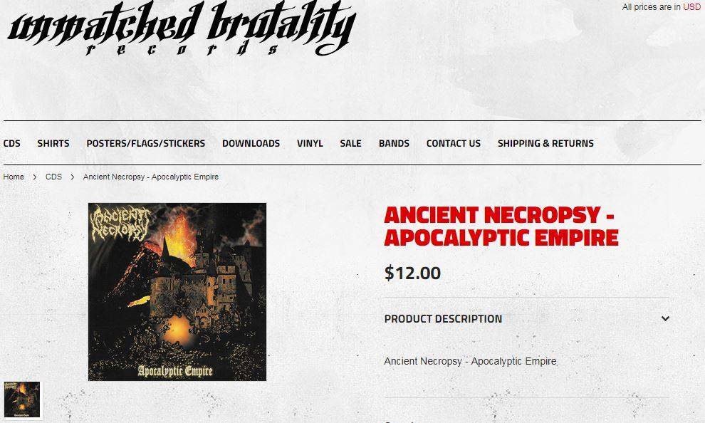 Ancient Necropsy Official Website