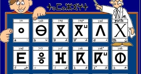 Letters written language Tamazight Tifinagh ~ Tamazight
