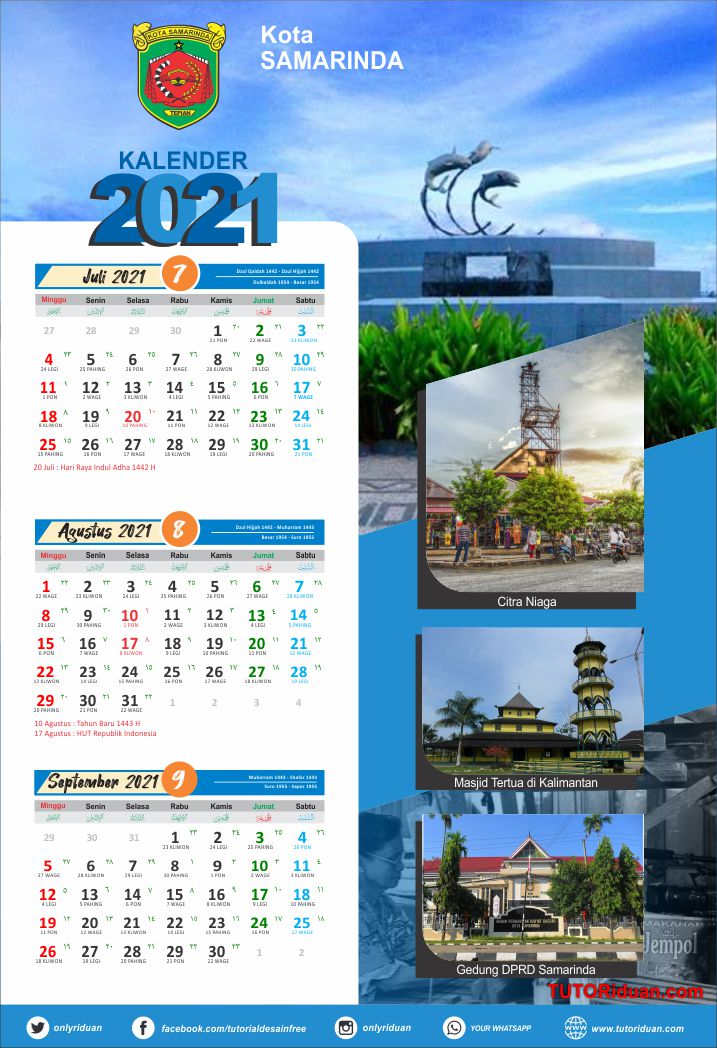 Desain Kalender Dinding 2021 dengan CorelDraw (Free CDR) - TUTORiduan.com