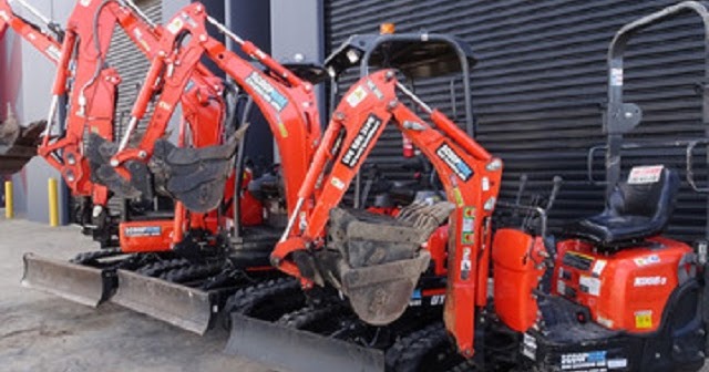 Mini excavators for small construction, civil projects or landscaping