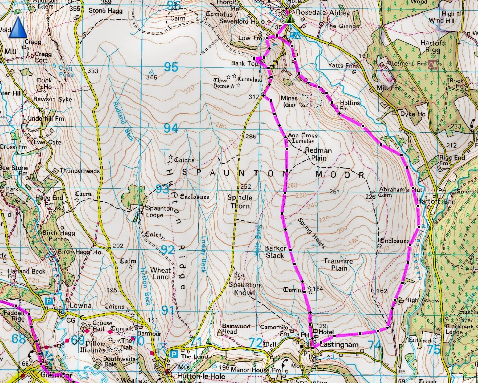 Rosedale, Spaunton Moor and Lastingham (North York Moors)