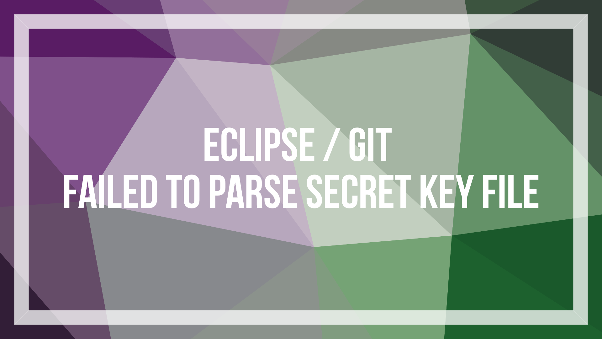 Eclipse Git : erreur lors d'un commit signé - Failed to parse secret key file