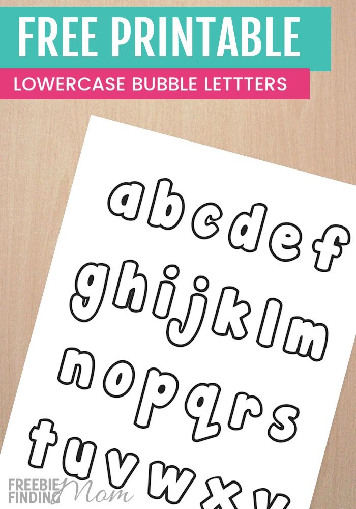 Bubble Letters Lowercase - Formal Letters