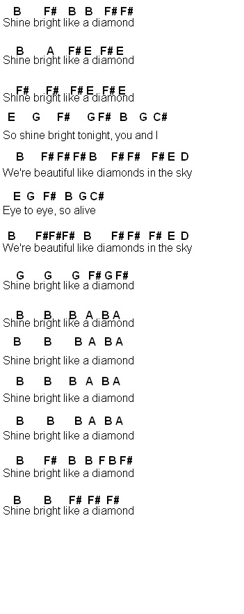 Rihanna Diamond flute sheet music | fluteisthewaytogo