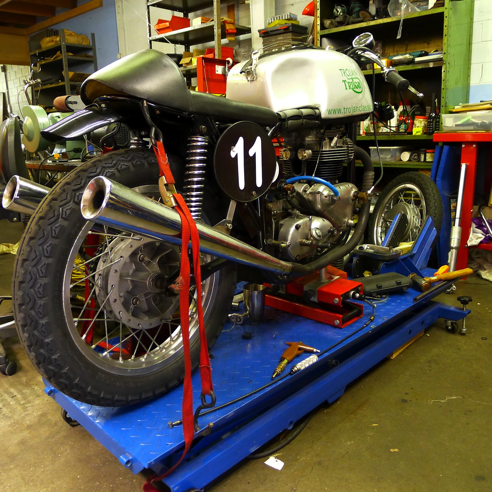 Trojan Classic Motorcycles: Trojan Triton at Barry Sheene Festival of ...