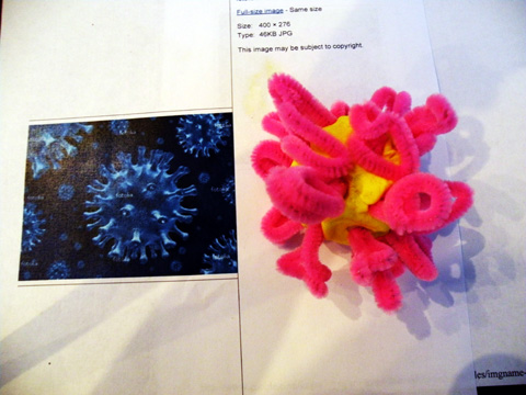glitter, pompoms, and sticky fingers: Day 8 - Germ Models