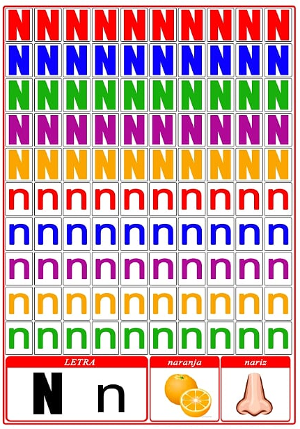 LETRA N PARA RECORTAR