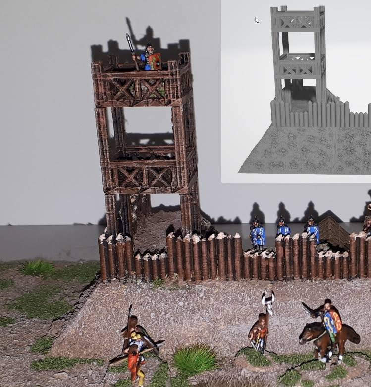 10mm Wargaming: 10mm Roman Camp from Printable Terrain