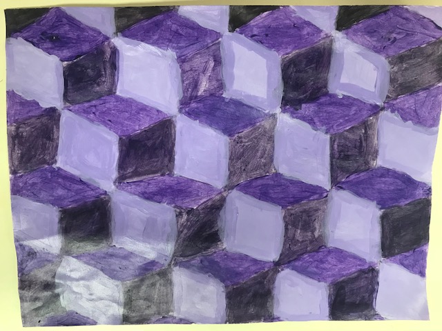 Clarketastic Art: 7th Grade OP Art Painting