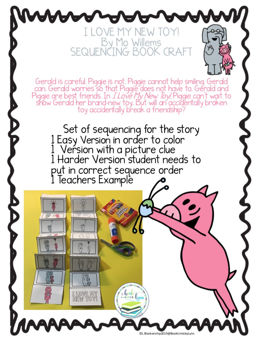 I LOVE MY NEW TOY! SEQUENCING BOOK CRAFT ~ Book Units by Lynn