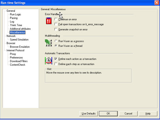 Software Testing Tutorial: How to set up runtime settings in Loadrunner