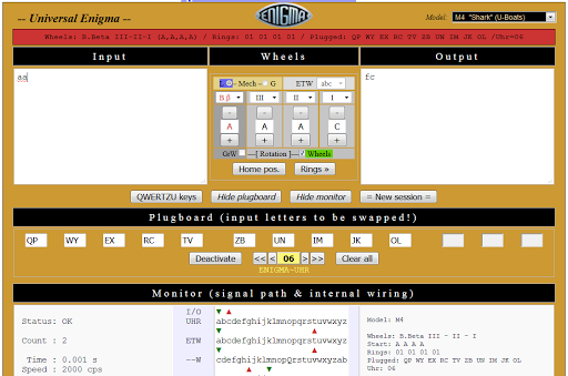 Arduino Enigma Machine Simulator : 2020
