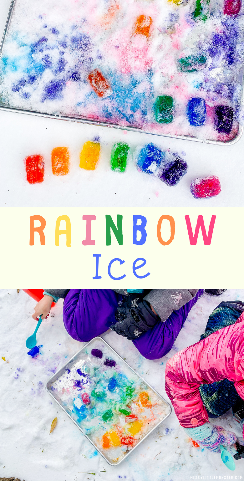 Rainbow Ice Snow Activity for Kids - plus ideas for if you have no snow ...