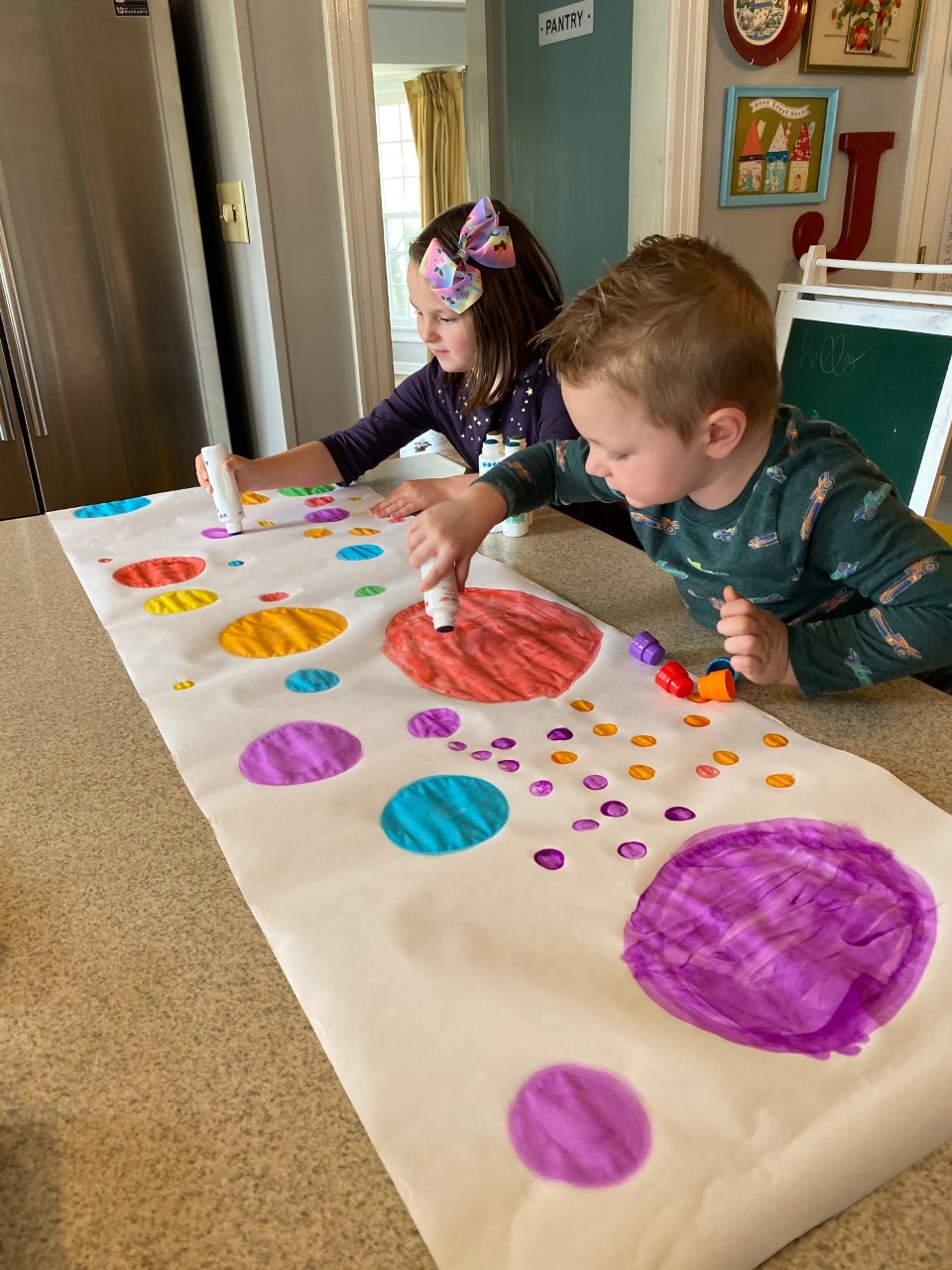 Polka-Dotty Place: 2 Part Art Project: DOTS