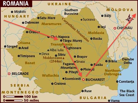 Romania Map Targu Mures