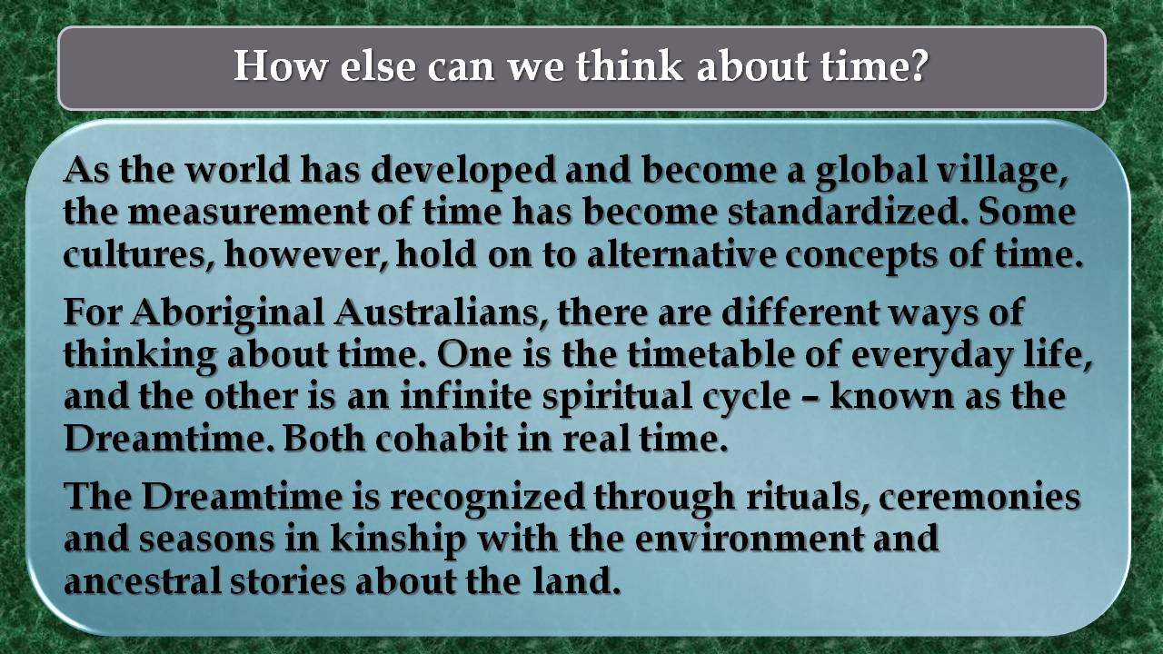 Grade 10: Unit Five: Time