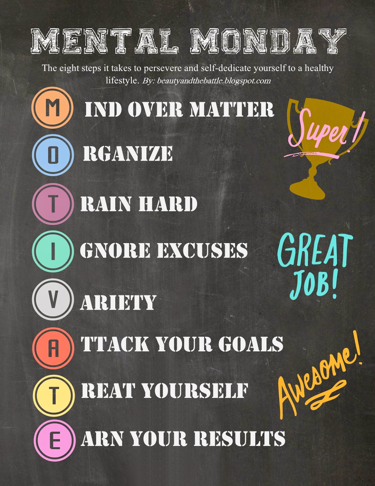 Beauty and the Battle: Mental Monday Challenge - Week 1 + Free Printable