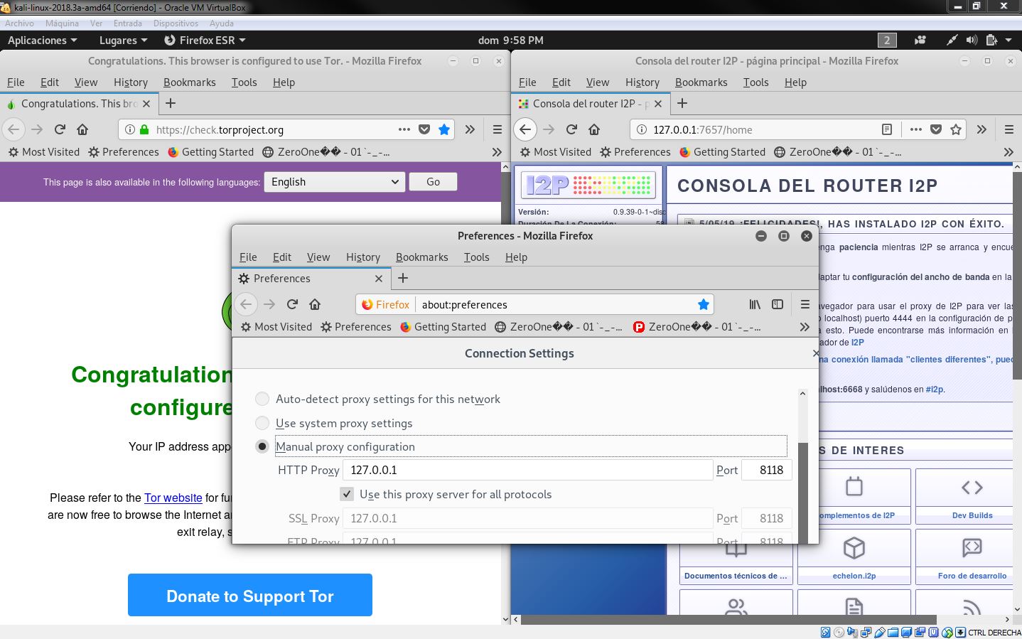 Usar I2P y Tor en Firefox al mismo tiempo usando Privoxy